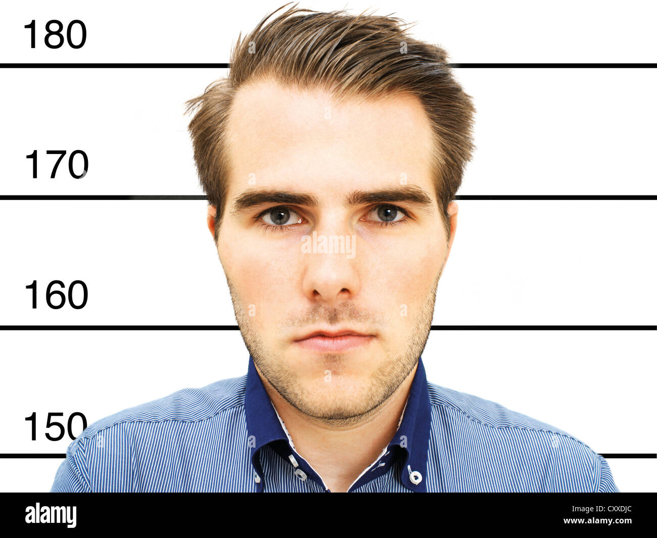 Mug shot of a young man Stock Photo - Alamy