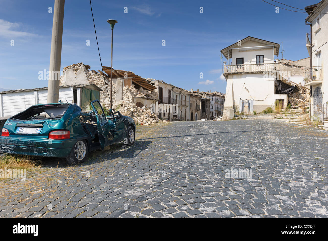 Destruction ruined building exterior natural disasters street hi-res ...
