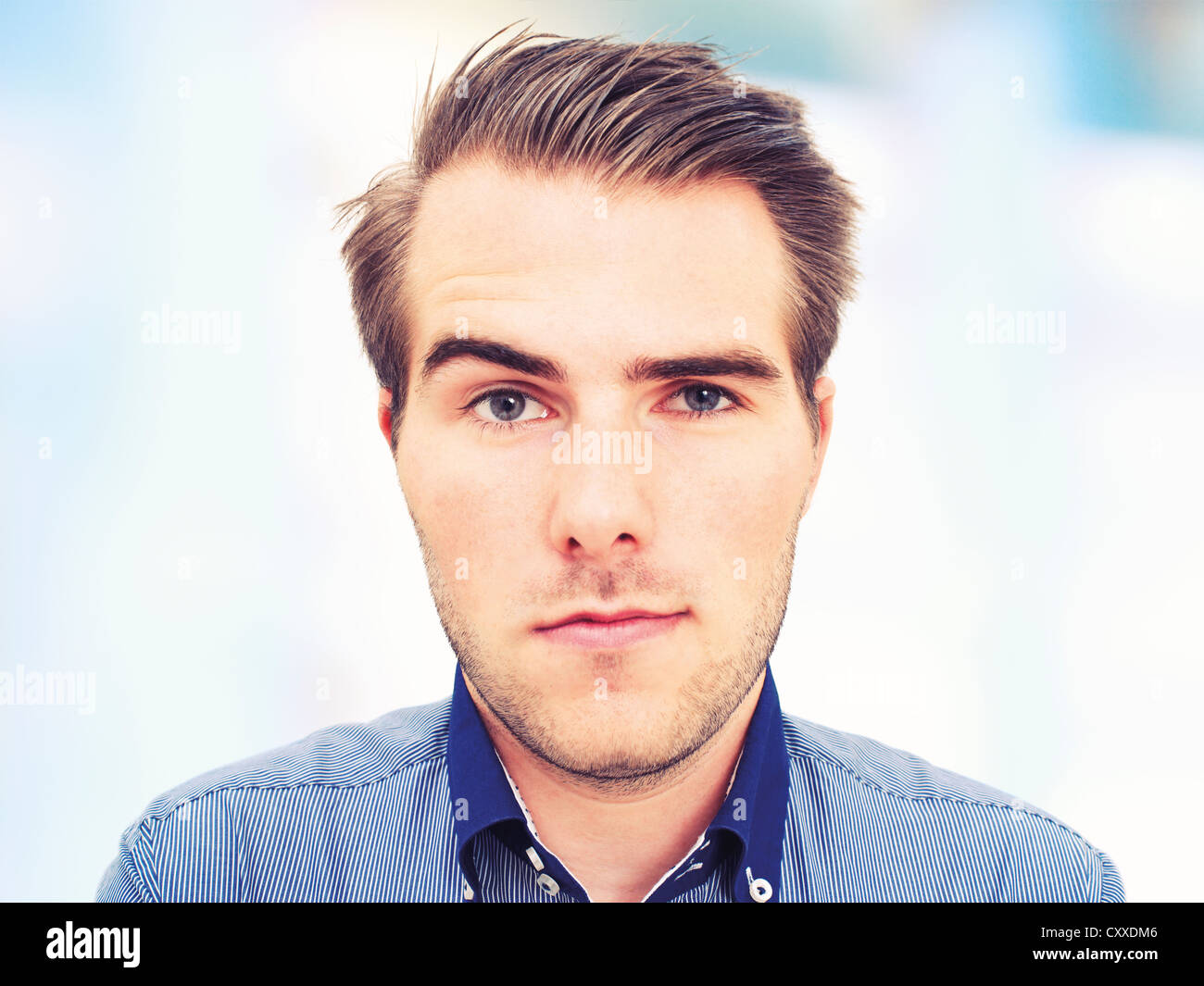 Young man, portrait, sceptical face Stock Photo - Alamy