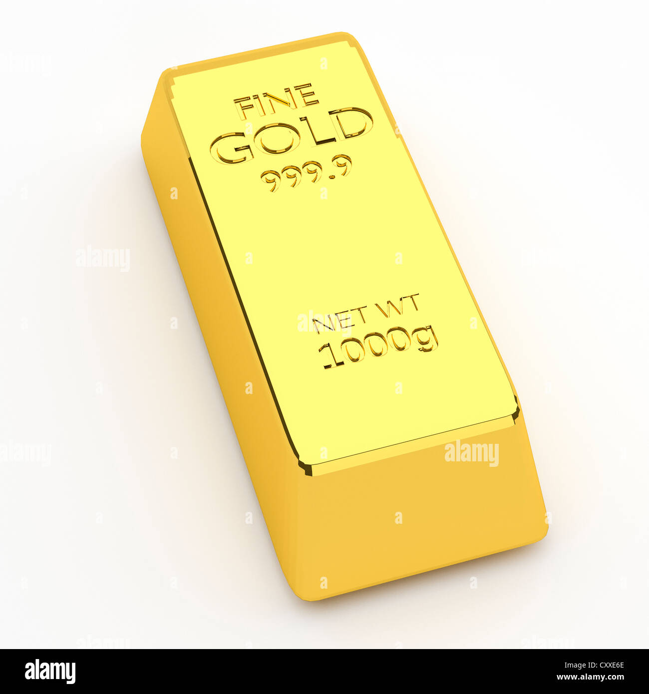 3d render of gold bar, for wealth or investment concepts Stock Photo ...