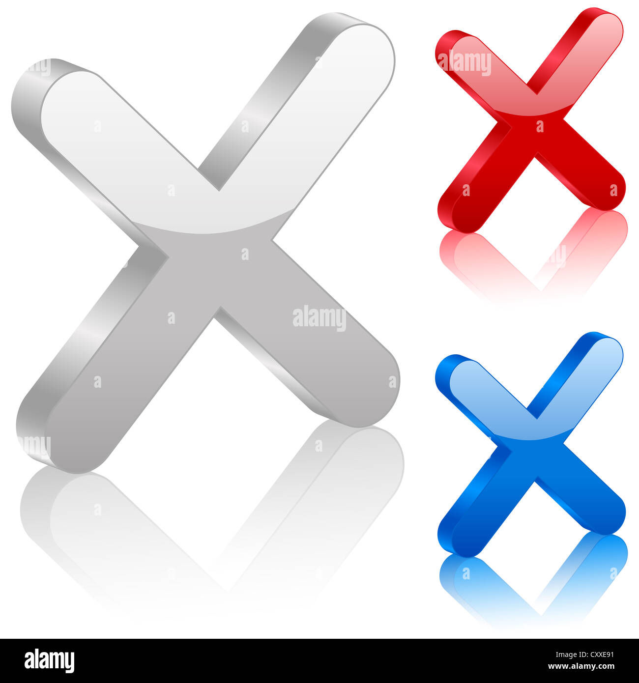 3D cancel symbol. Vector illustration Stock Photo - Alamy