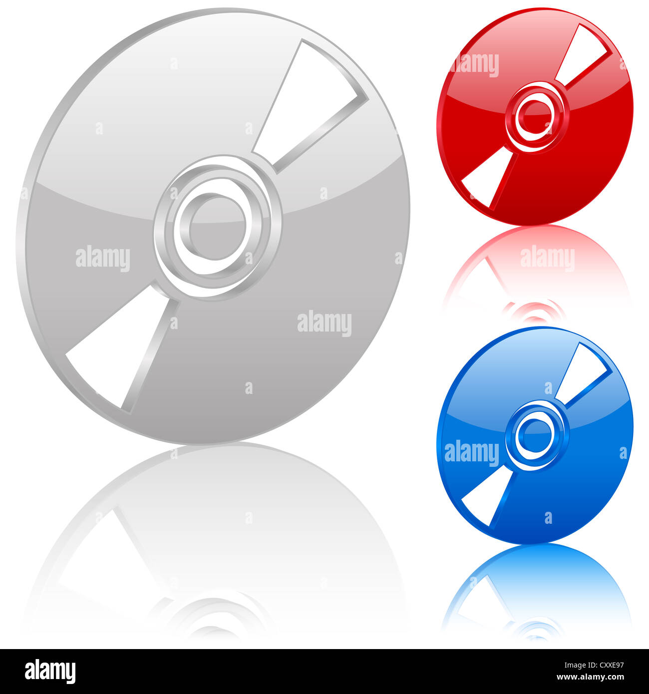 3D CD symbol. Vector illustration Stock Photo - Alamy