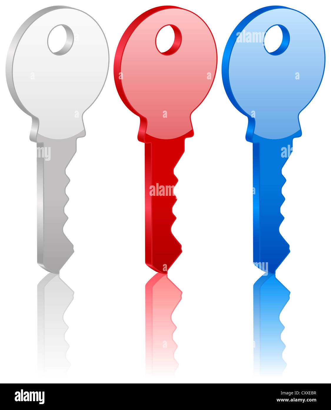 3D key symbol. Vector illustration Stock Photo - Alamy