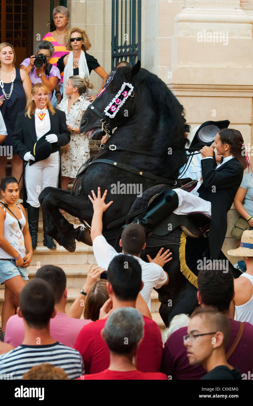 Menorca festival spain Europe tradition horse fun Stock Photo - Alamy
