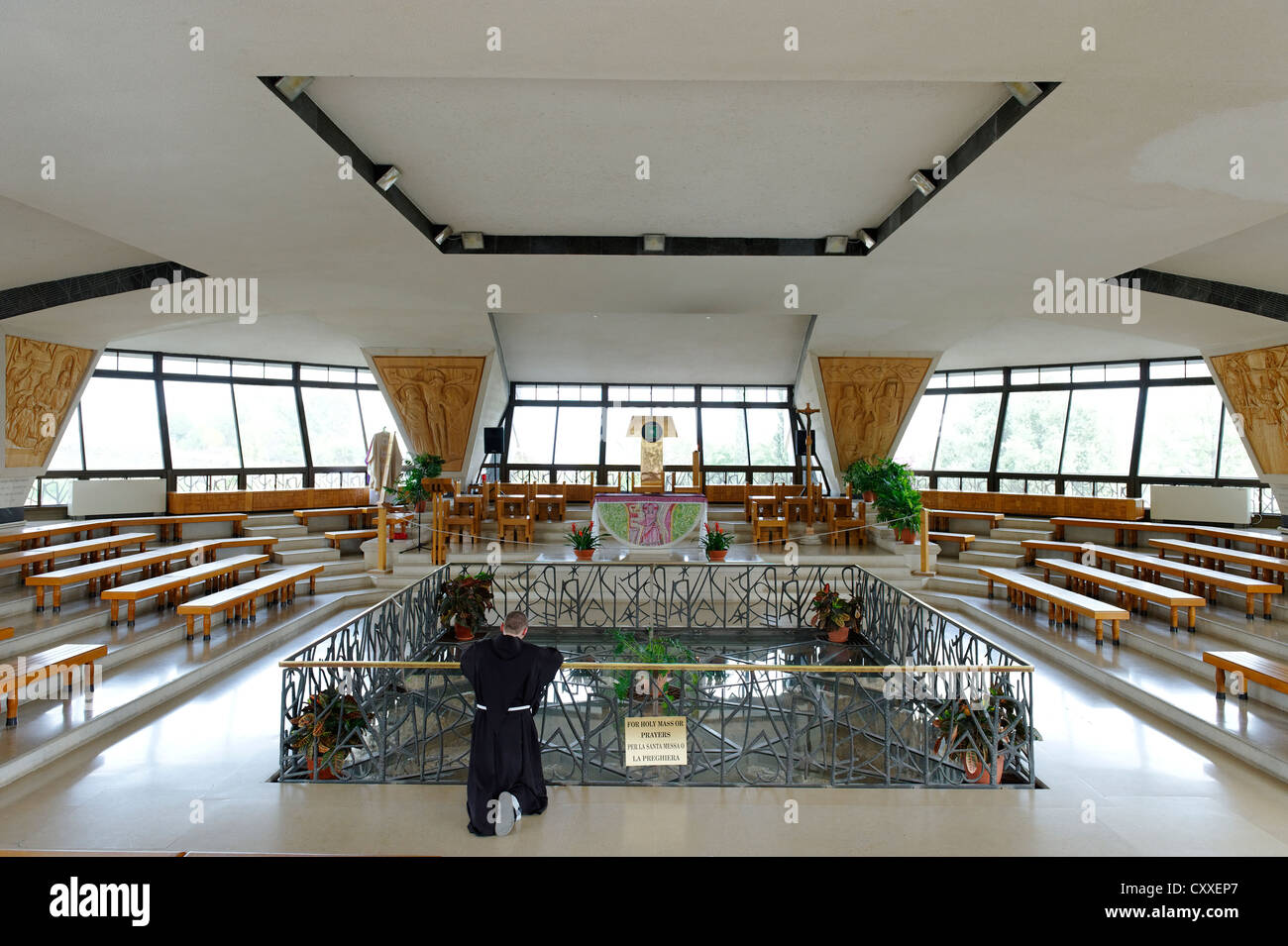 Modern church, built between 1982 and 1990, above Saint Peter's house ...