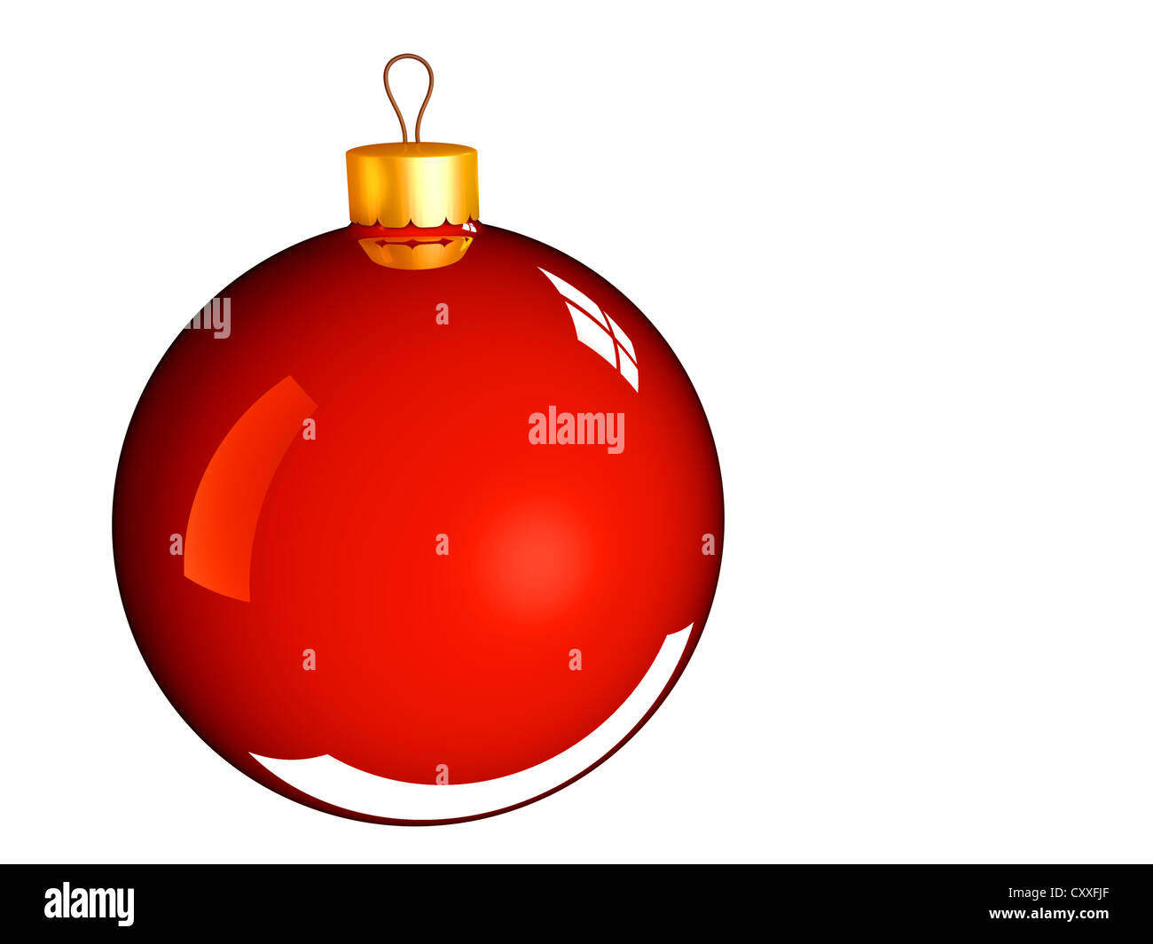 Christmas bauble ball in golden red as holidays background Stock Photo ...