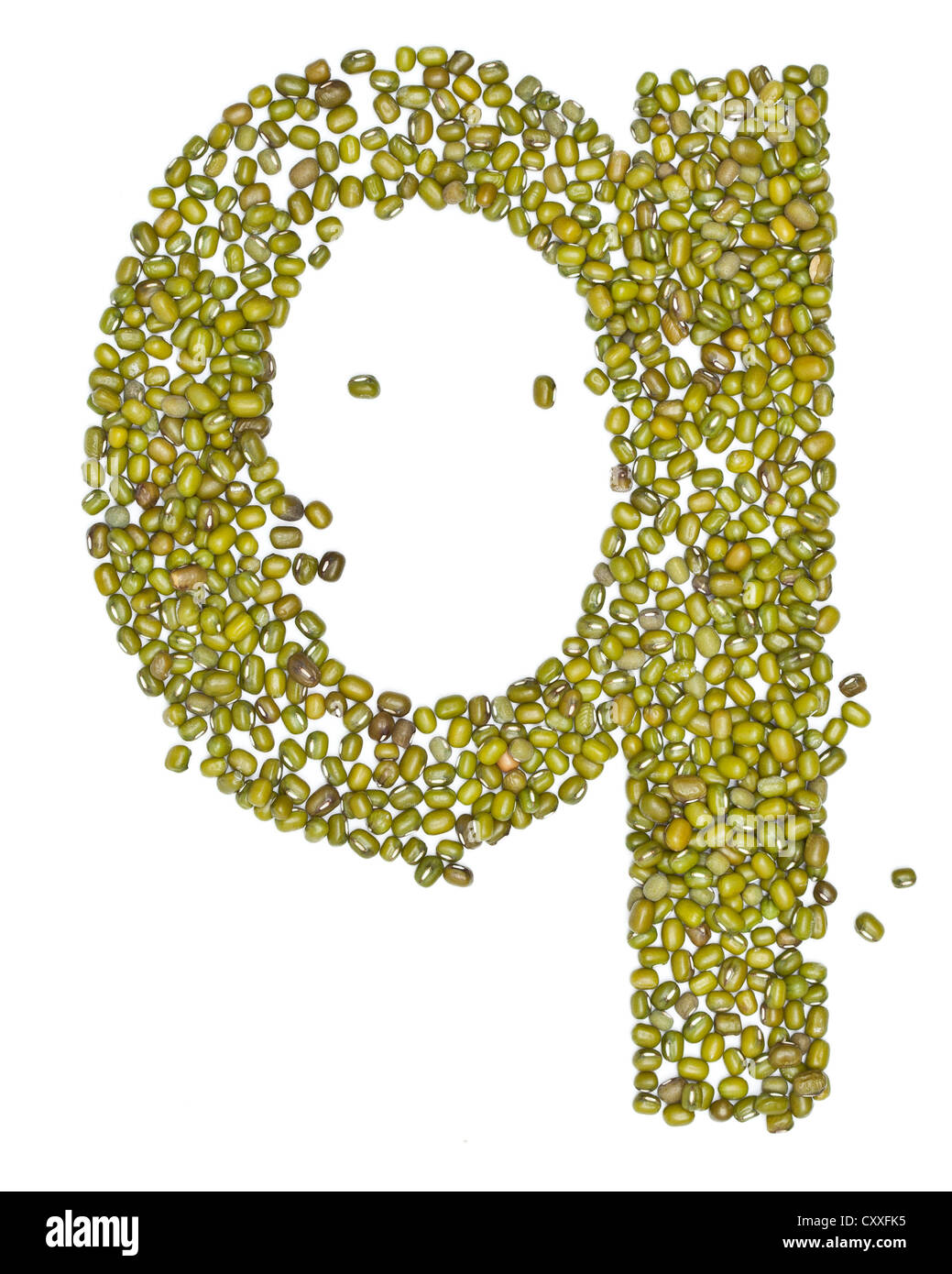 Alphabet form green beans on white hi-res stock photography and images ...