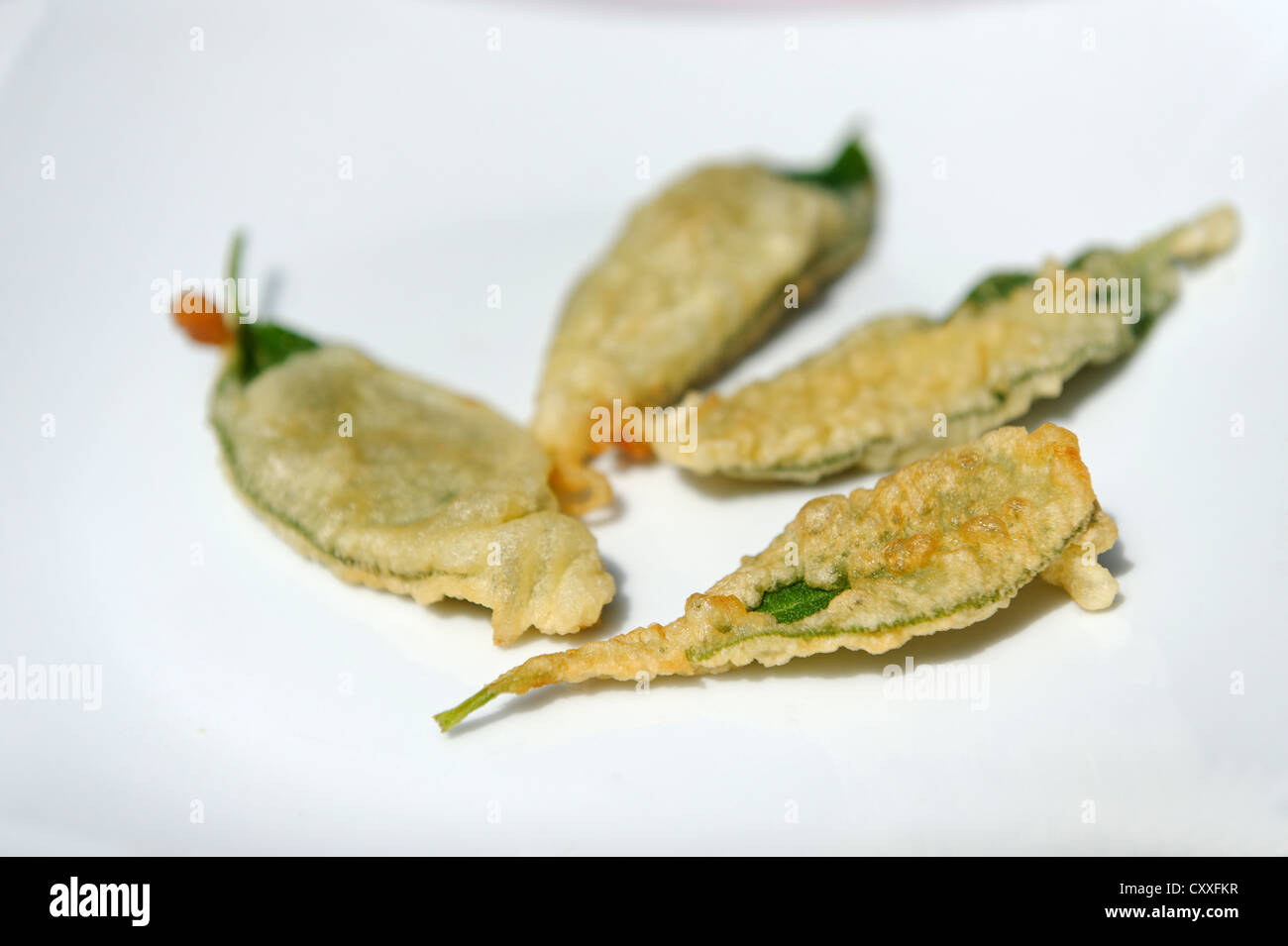 Freshly fried sage leaves, appetizer Stock Photo - Alamy