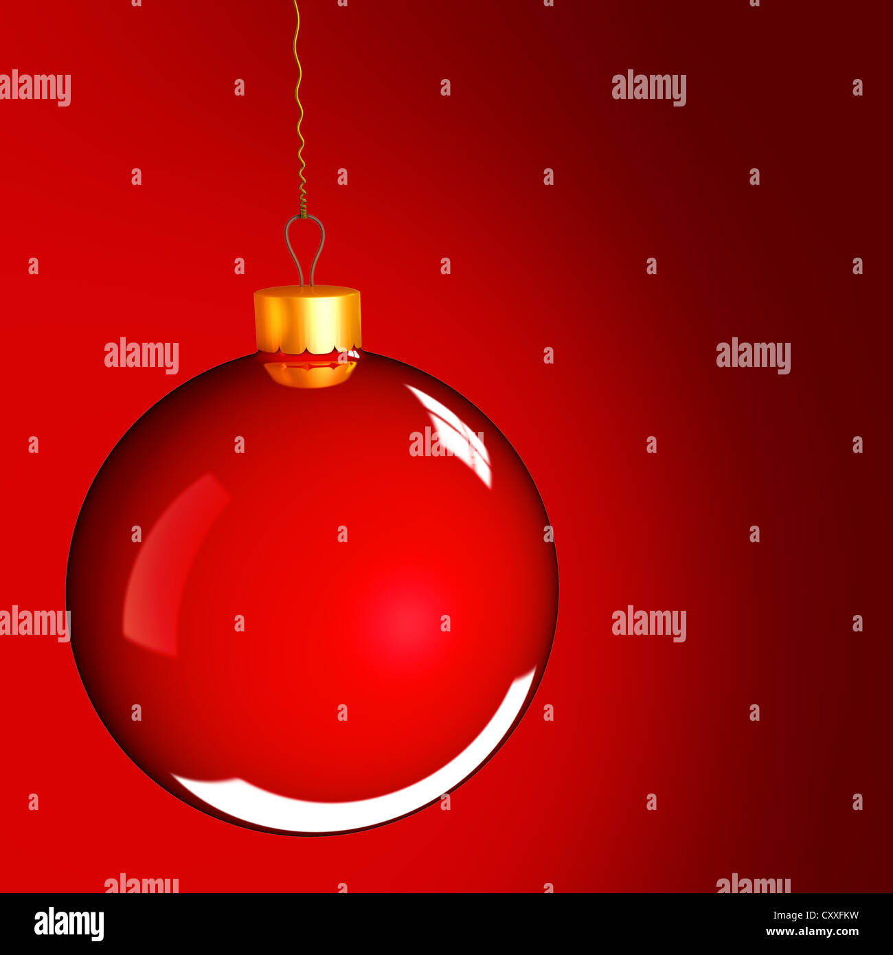 Christmas bauble ball in golden red as holidays background Stock Photo ...