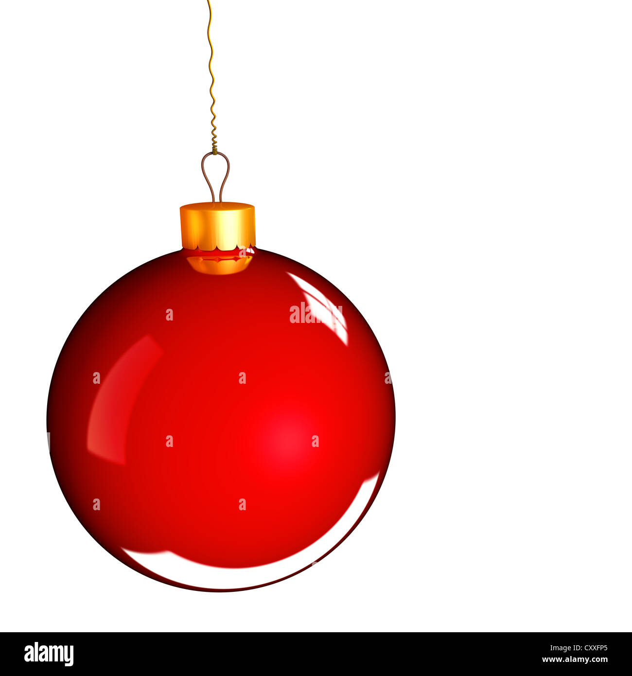 Christmas bauble ball in golden red as holidays background Stock Photo ...