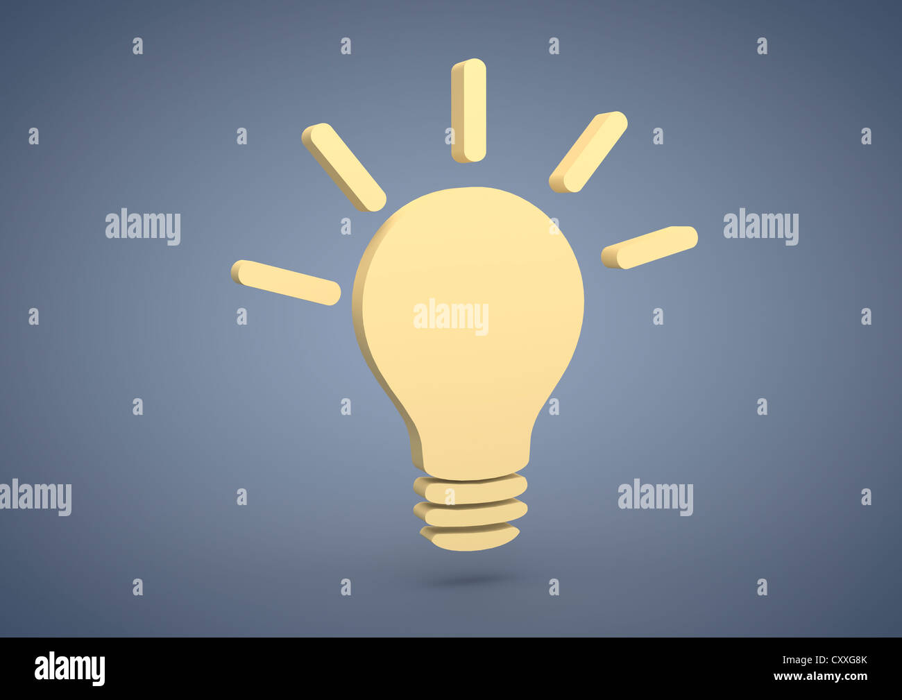 Light bulb symbol, symbolic image for ideas, inspiration, 3D ...