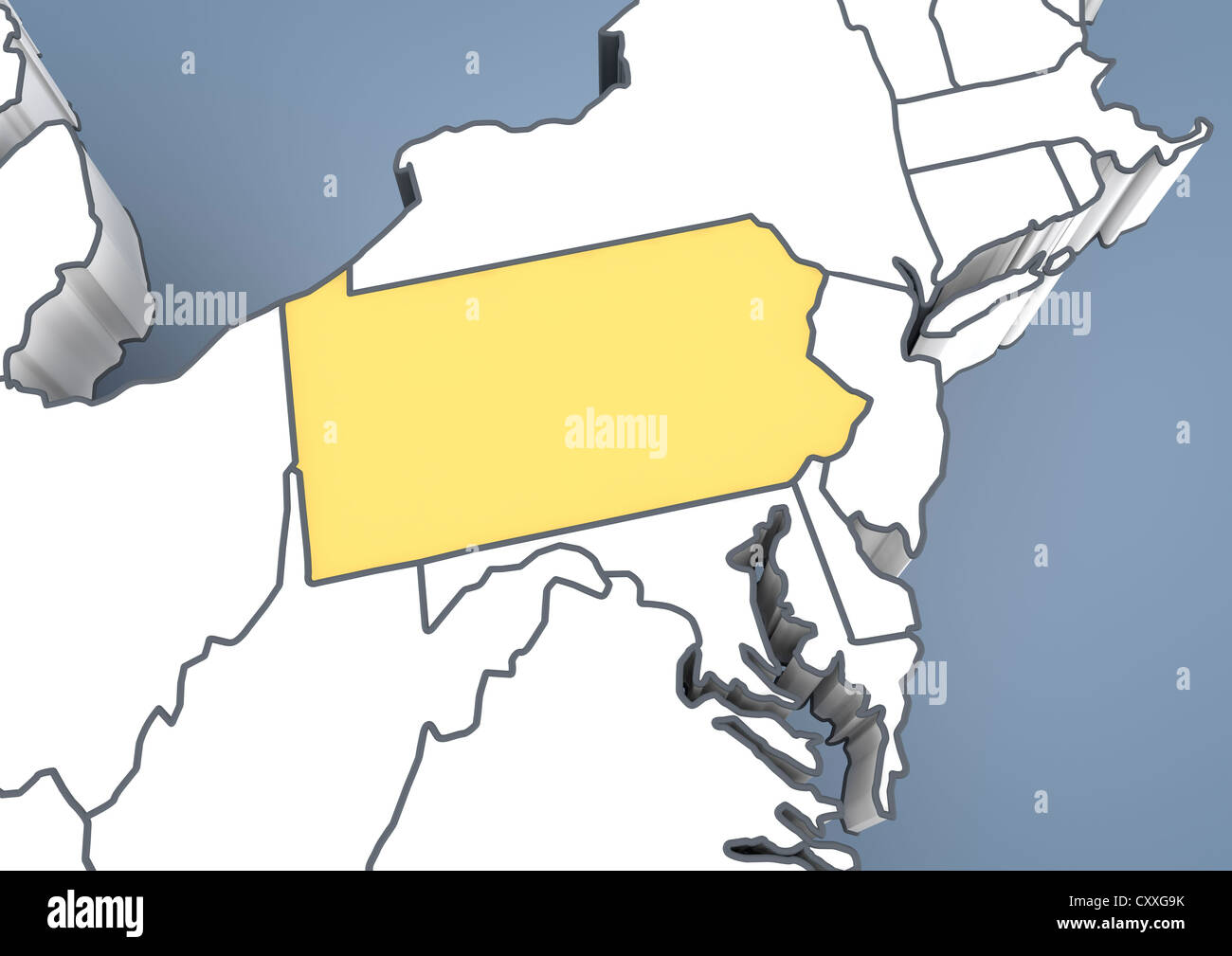 Pennsylvania maps hi-res stock photography and images - Alamy
