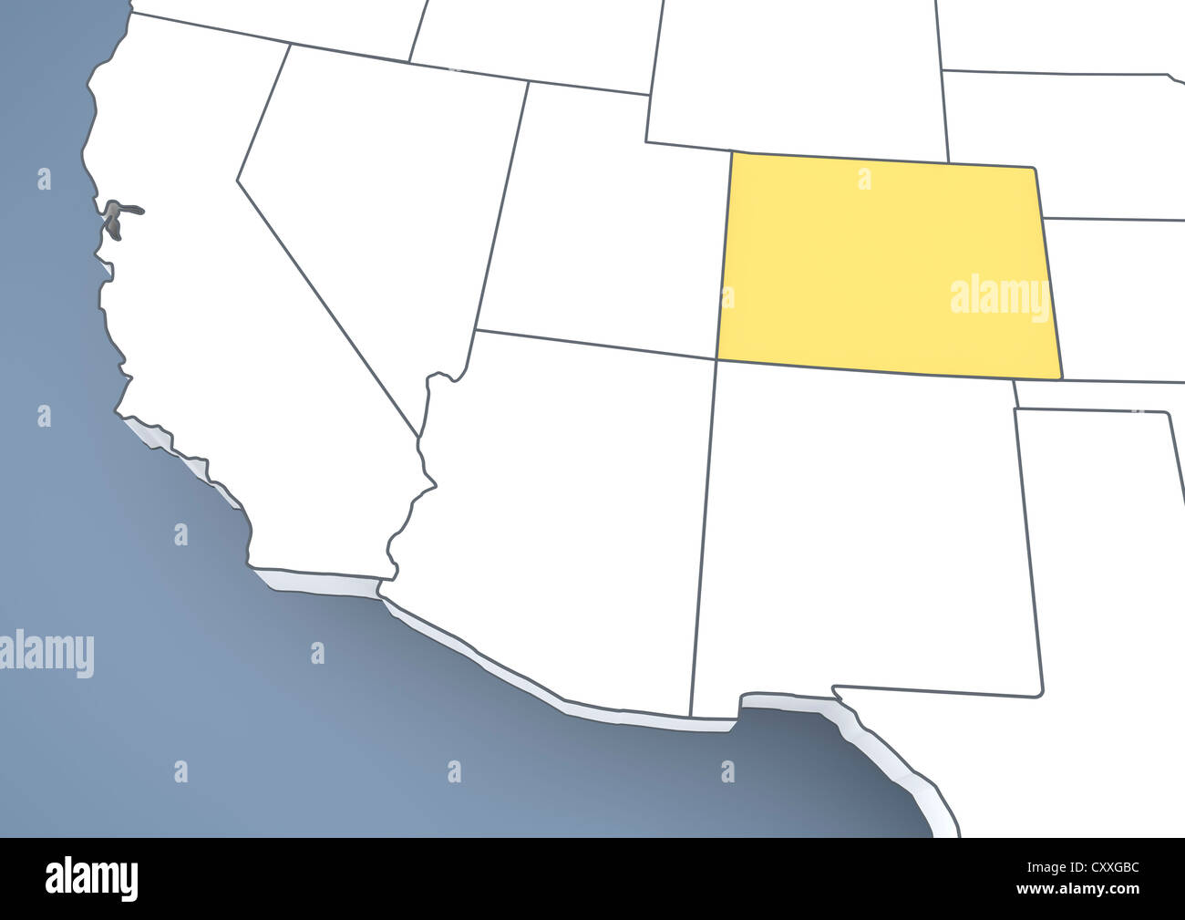 Map of colorado hi-res stock photography and images - Alamy