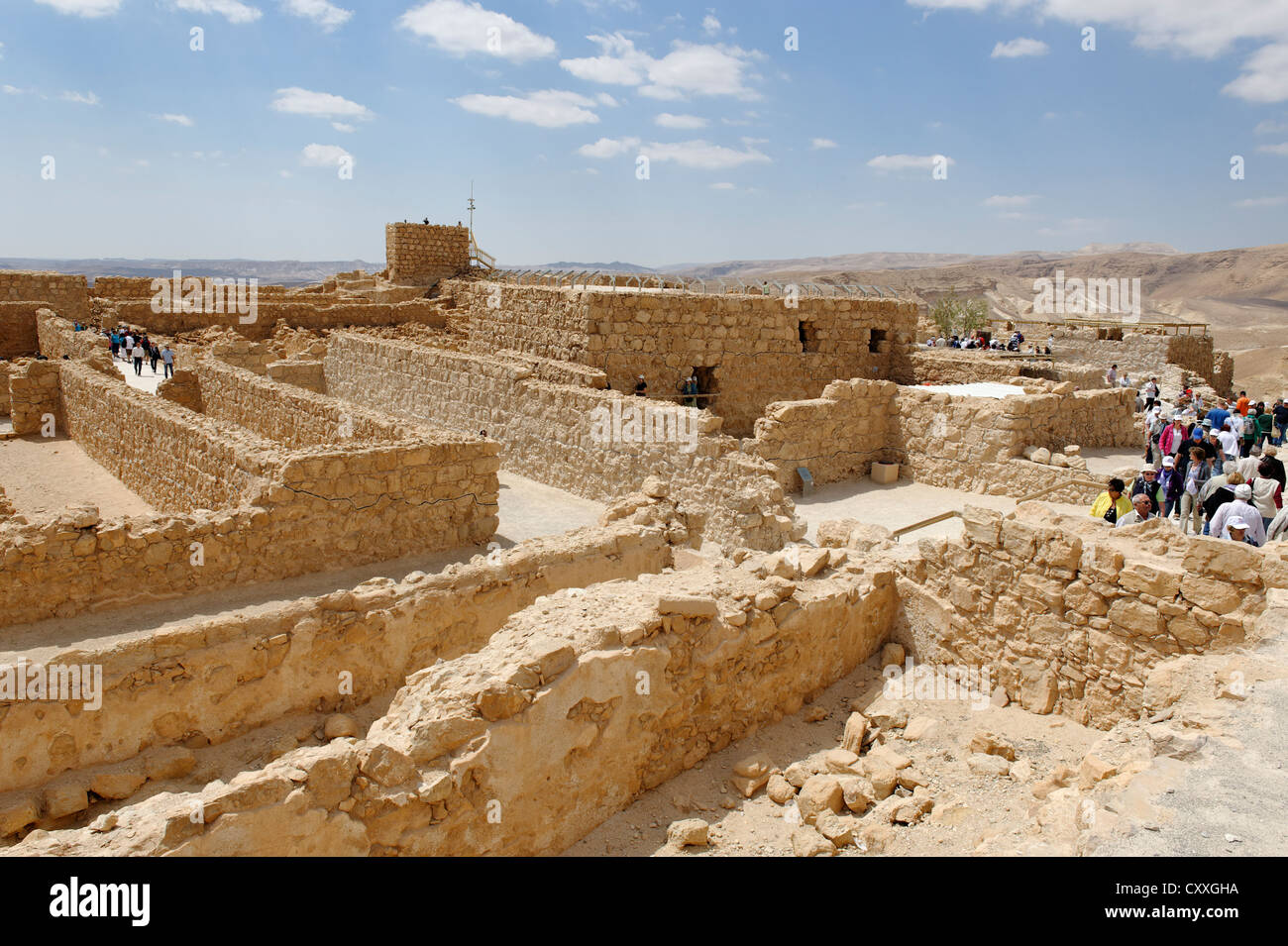 Jewish Masada Fortress, UNESCO World Heritage Site, West Bank, Israel ...