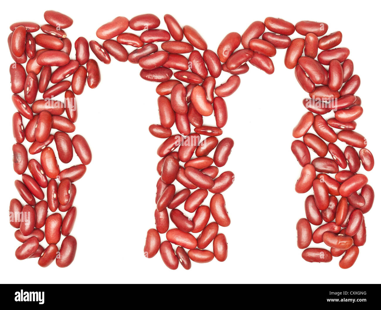 Alphabet from red beans on hi-res stock photography and images - Alamy