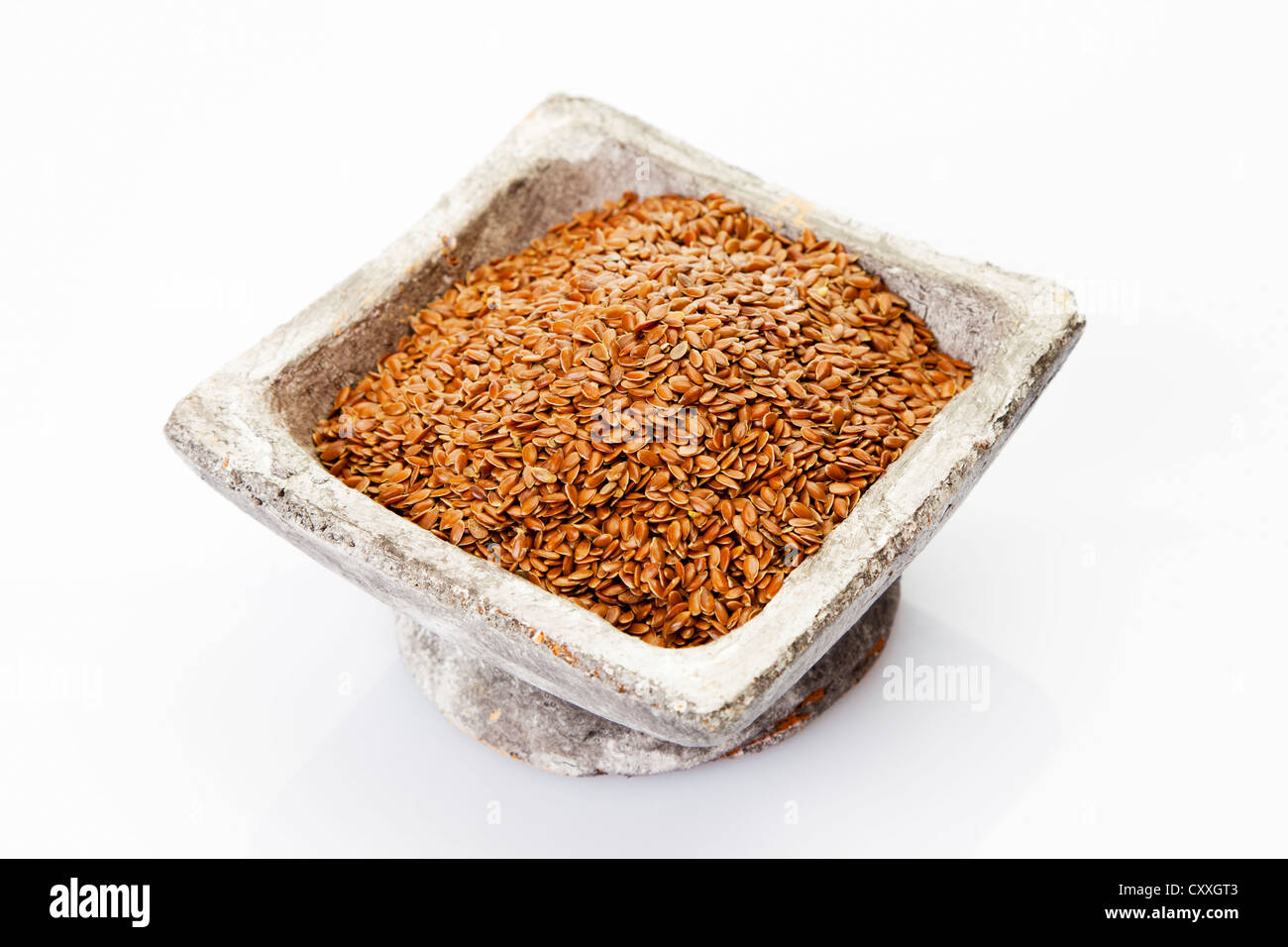 Bowl of Linseed or Flax (Linum usitatissimum) seeds Stock Photo - Alamy