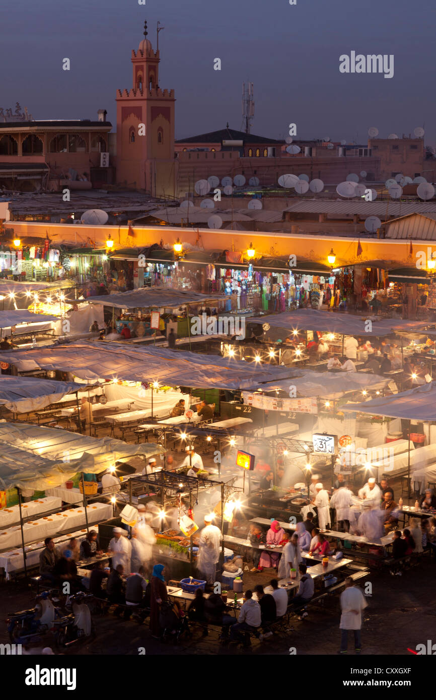 Jemaa el fna square night smoke hi-res stock photography and images - Alamy