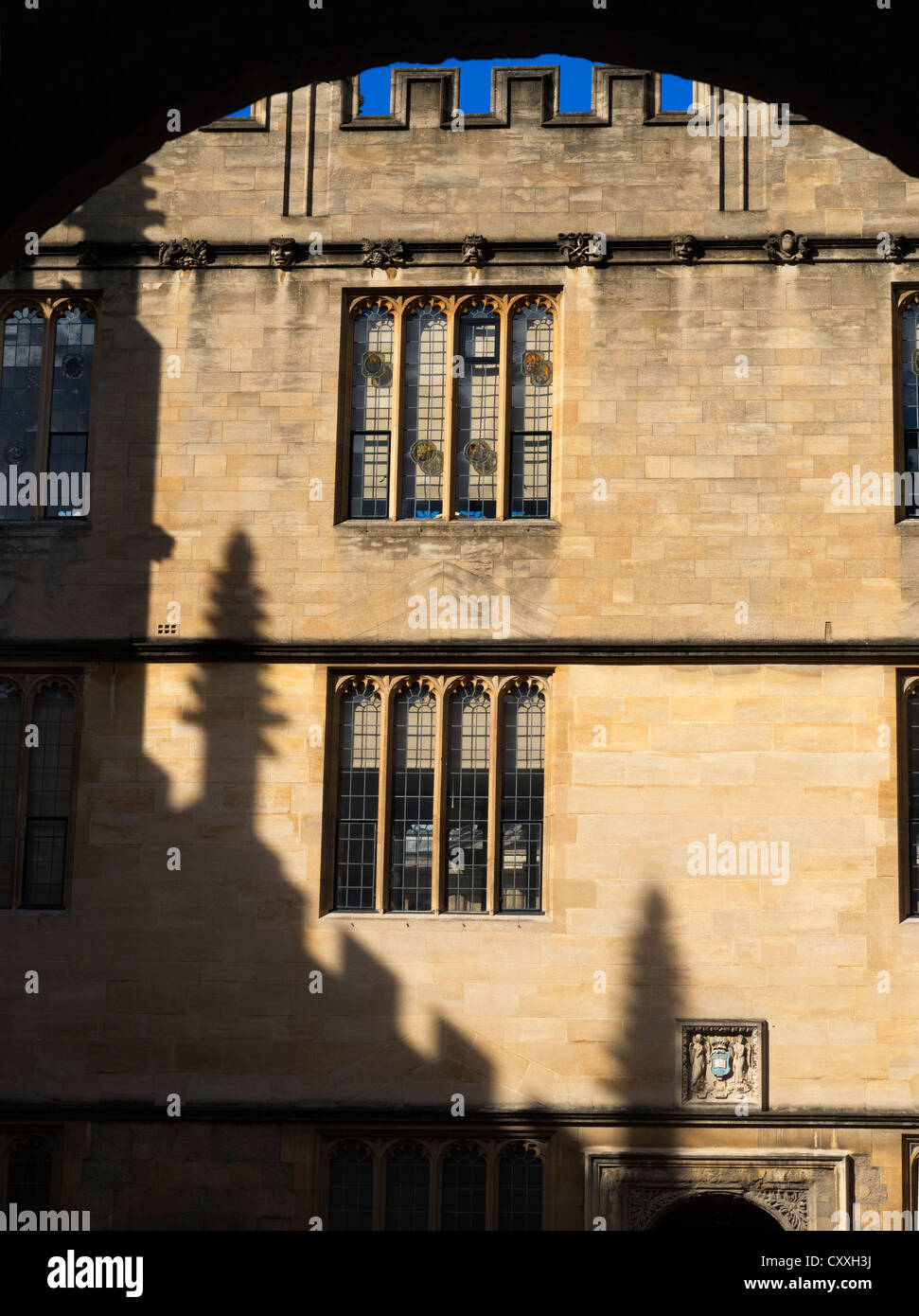 Gates, spires and shadows- Bodleian Library, Oxford 2 Stock Photo - Alamy