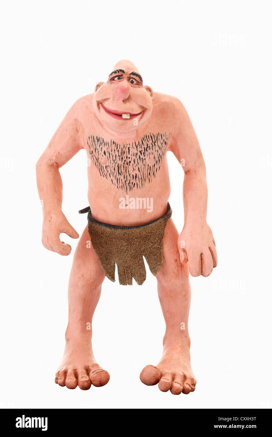 Stone age man, cartoon character Stock Photo - Alamy