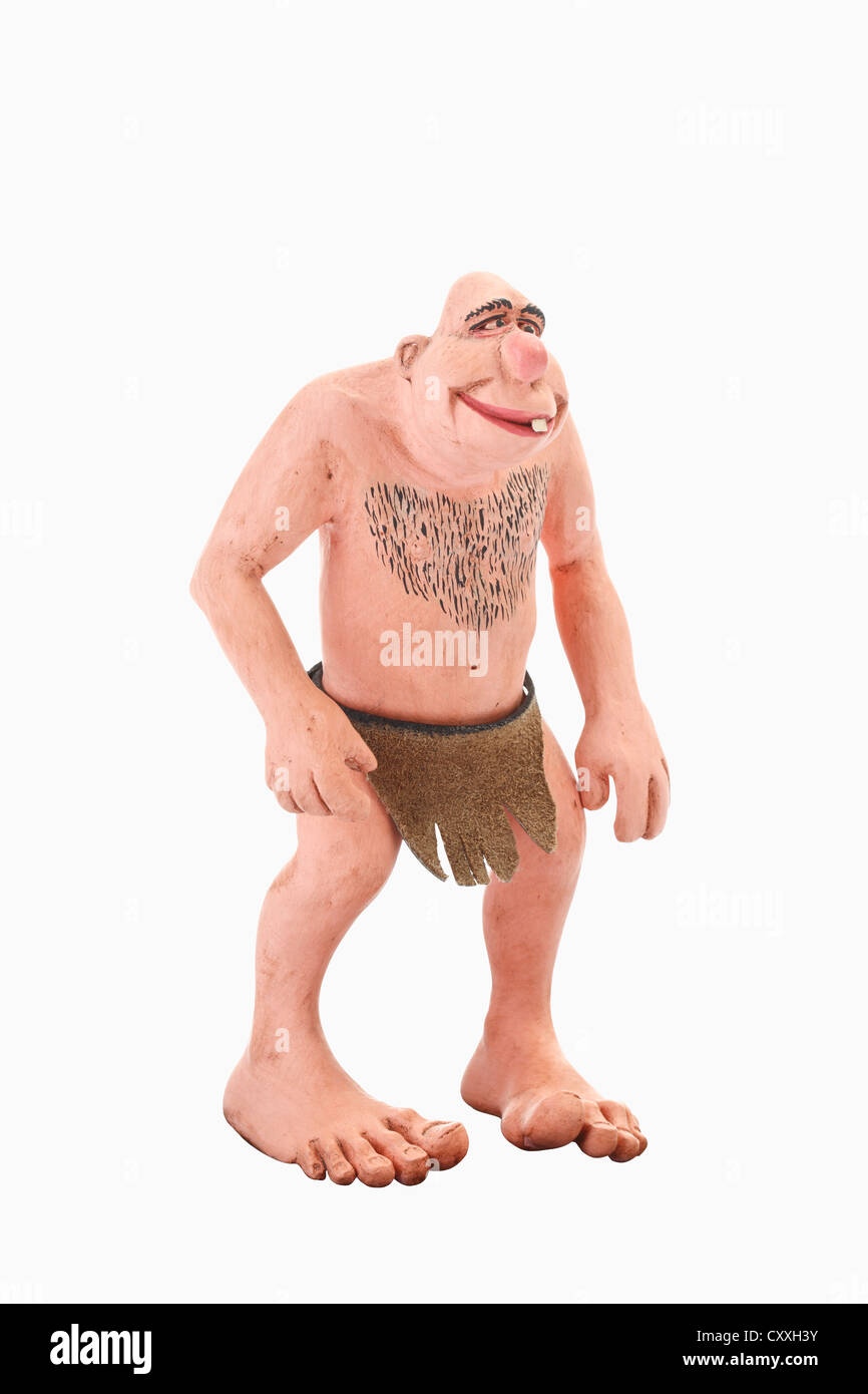 Stone age man, cartoon character Stock Photo - Alamy