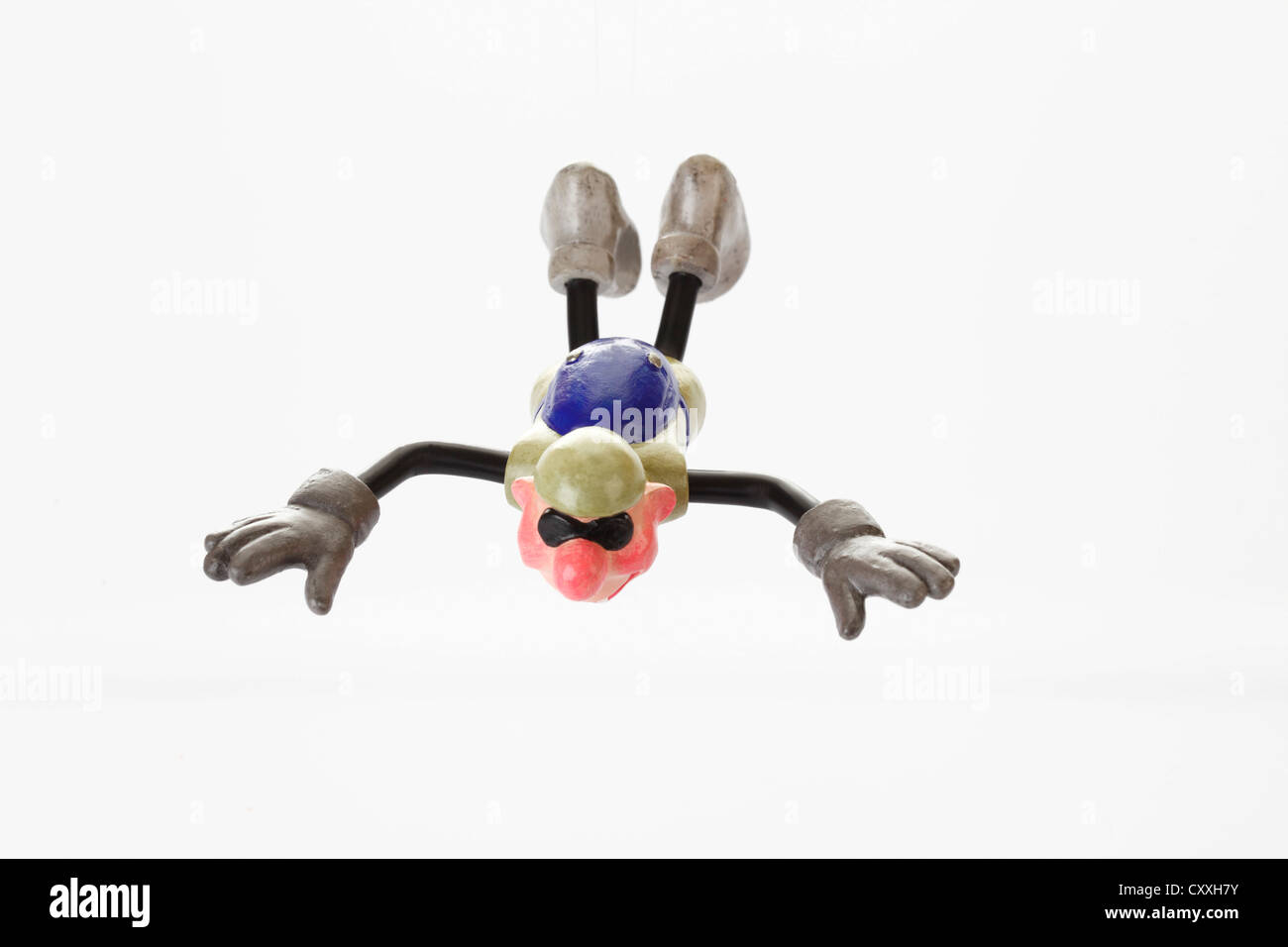 Cartoon character, basejumper in a nosedive, freefall Stock Photo - Alamy