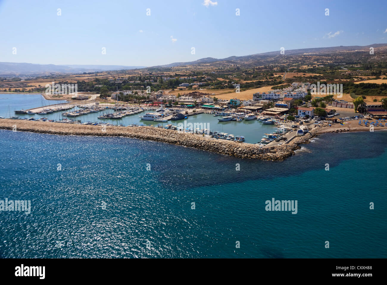 Aerial view of Latchi marina, Paphos area, Cyprus Stock Photo - Alamy