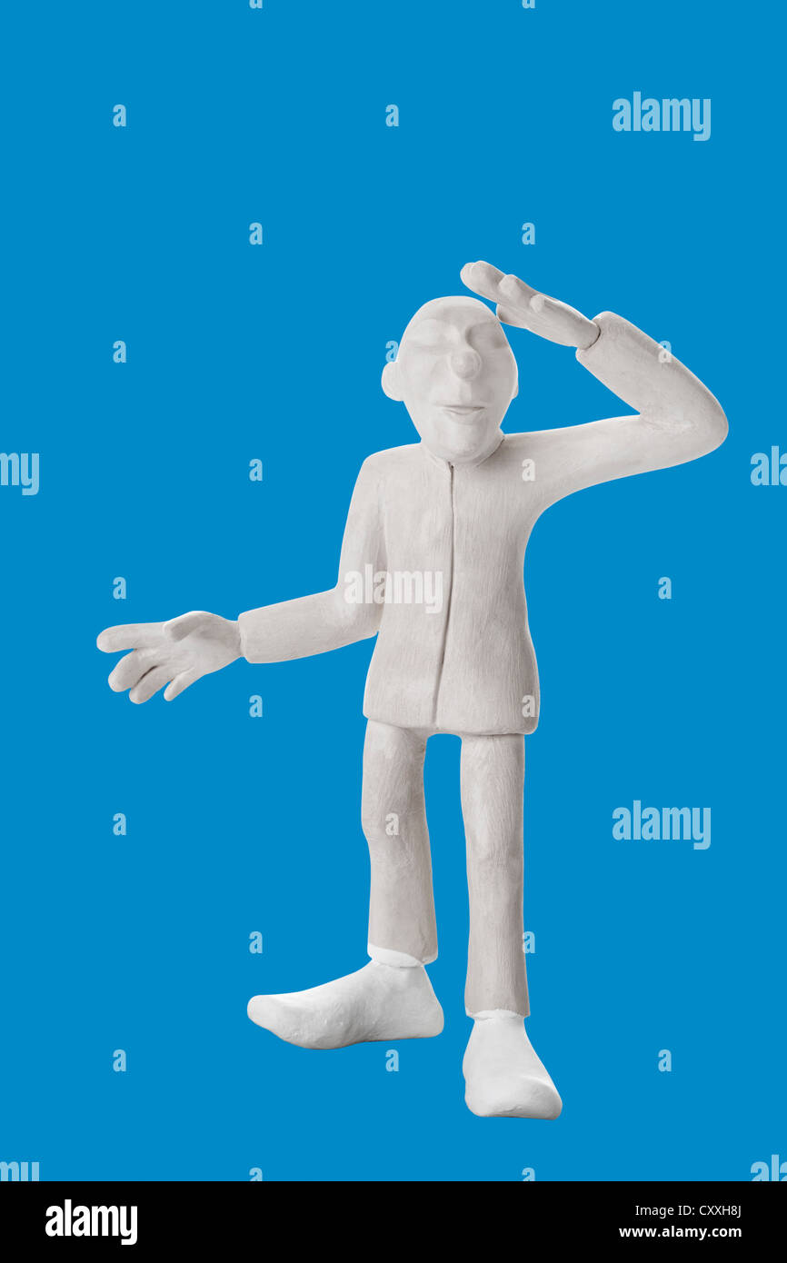 Cartoon character, man looking into the distance Stock Photo - Alamy