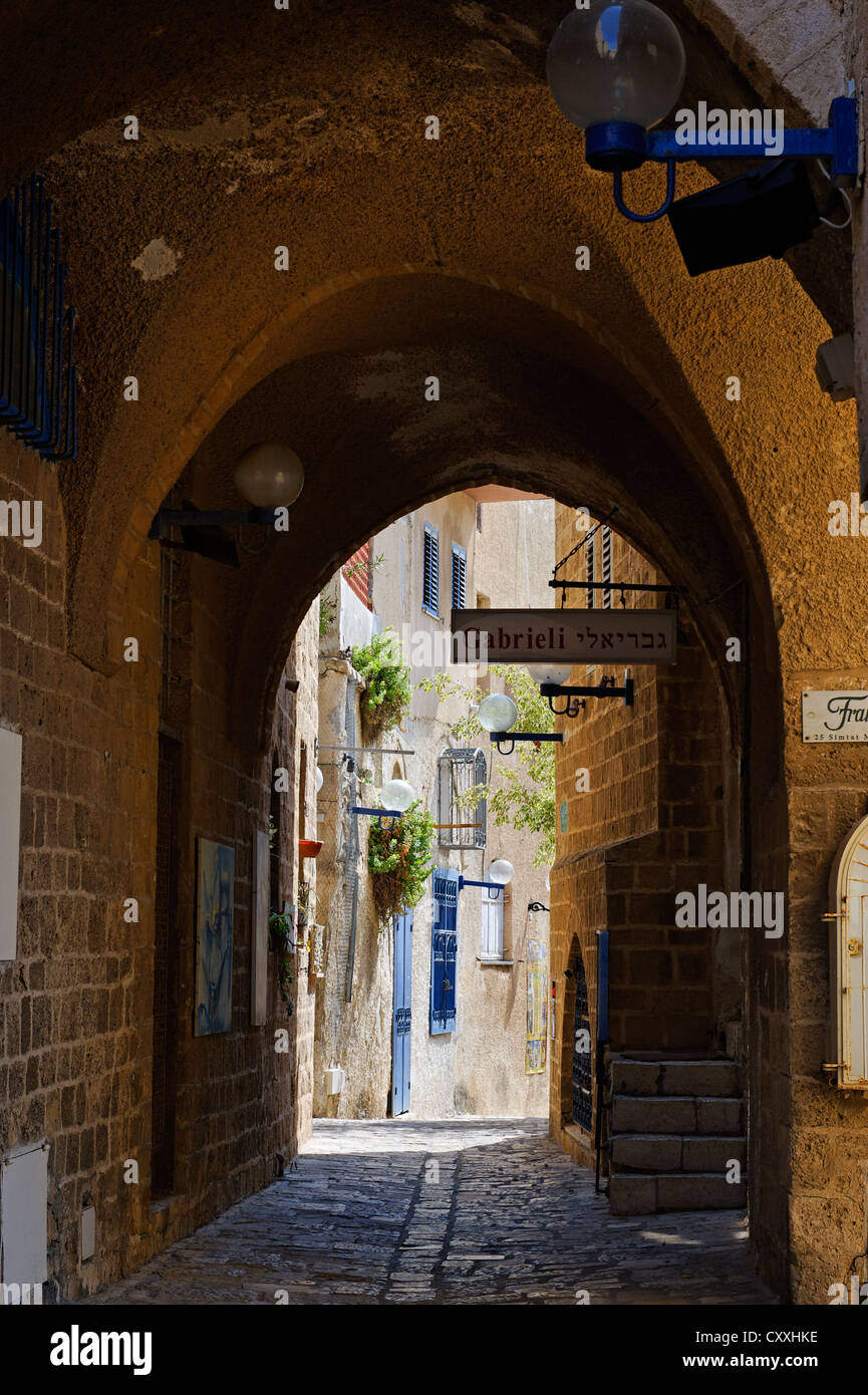 Artists' Quarter in the old city of Jaffa, Tel Aviv, Israel, Middle ...