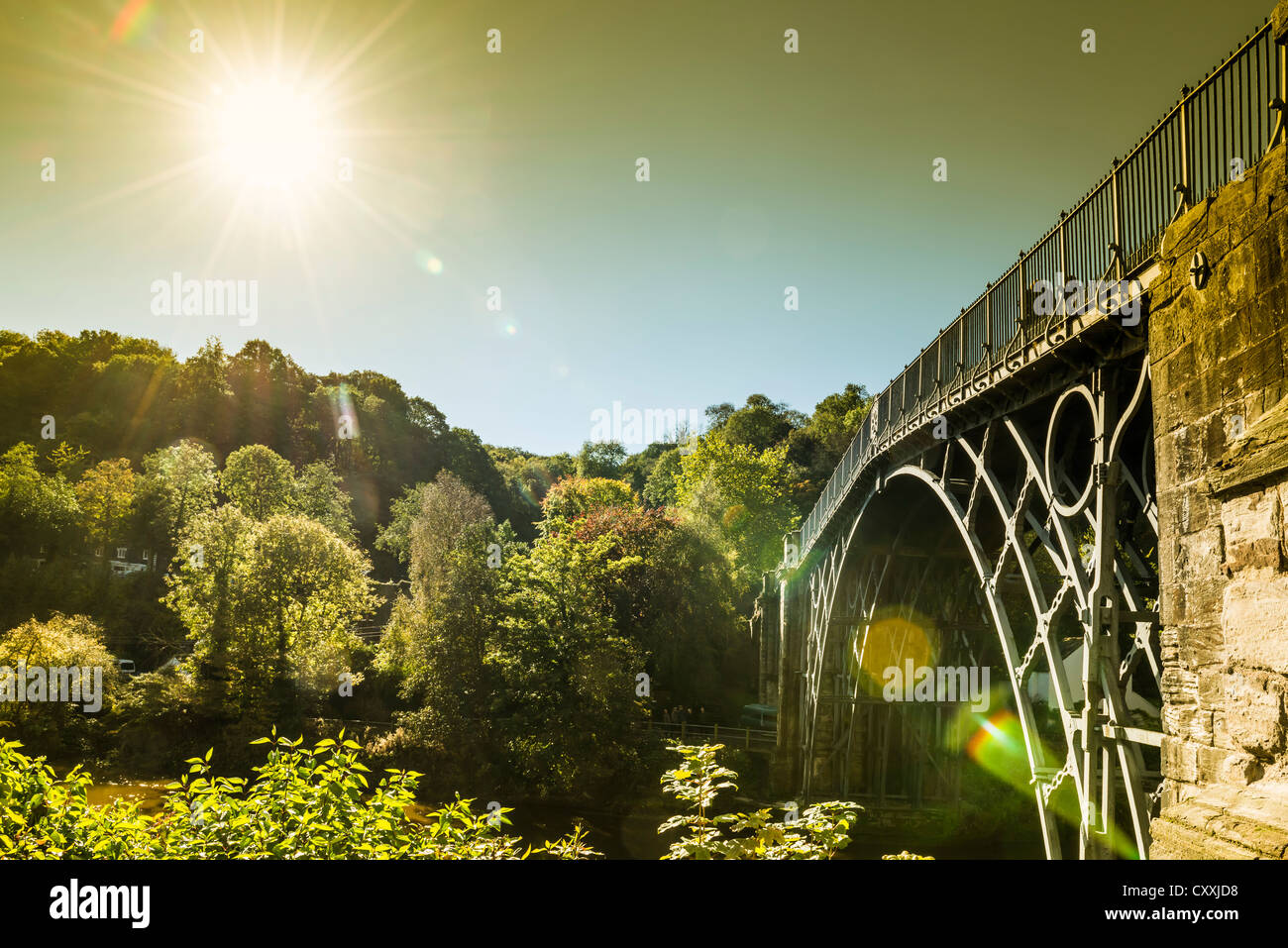 The Iron Bridge in Ironbridge, Telford, Shropshire, England. A World ...