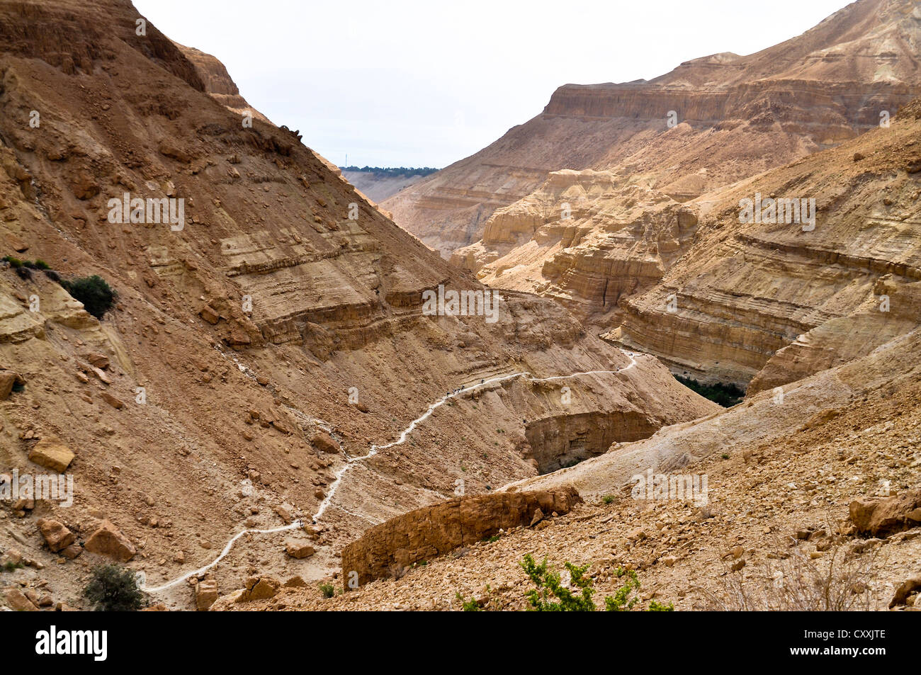 Hiking trail, Nahal Arugot, En Gedi or Ein Gedi Nature Reserve, Negev ...