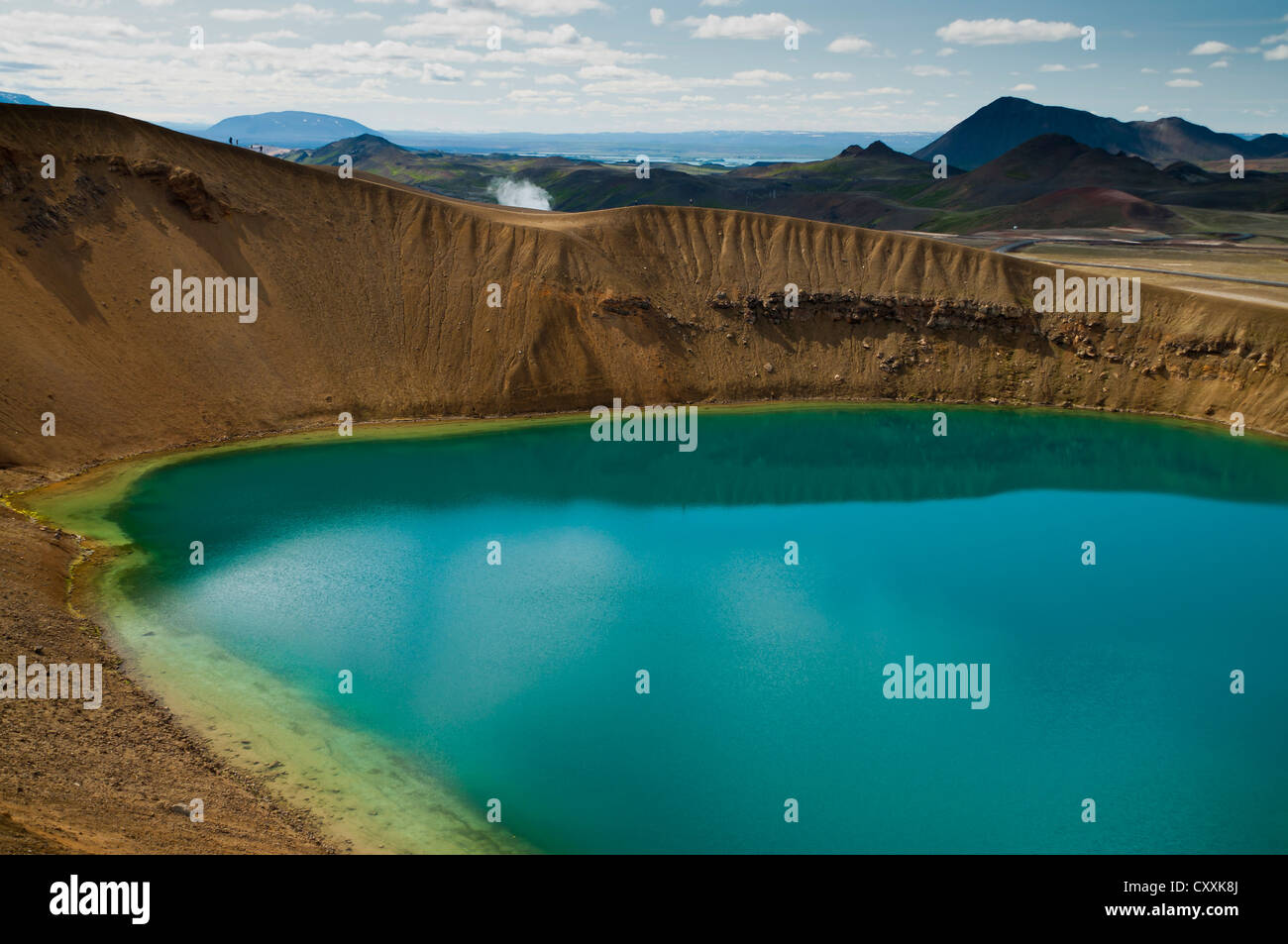 Lake Víti on Krafla Volcano, Norðurland eystra, Nordurland, Northeast ...