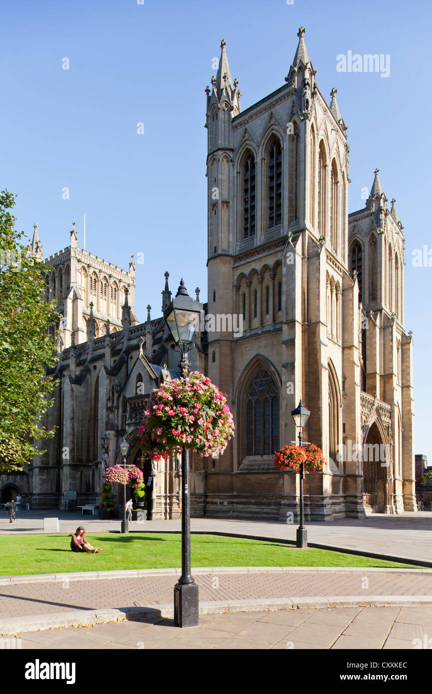 Bristol Cathedral, College Green, Bristol, UK Stock Photo - Alamy