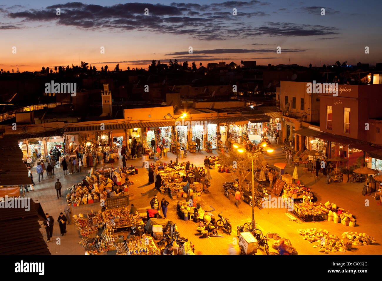 Marrakech medina market sunset hi-res stock photography and images - Alamy