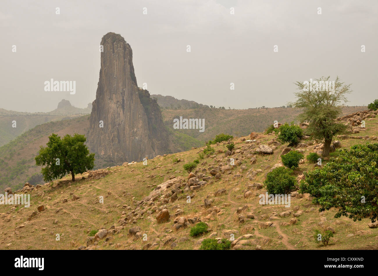 Kapsiki Peak, 1224 metres, volcanic landscape near Rhumsiki, Mandara ...