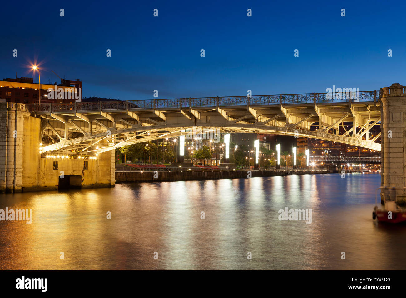 Bridge of Deusto, Bilbao, Bizkaia, Basque Country, Spain Stock Photo ...