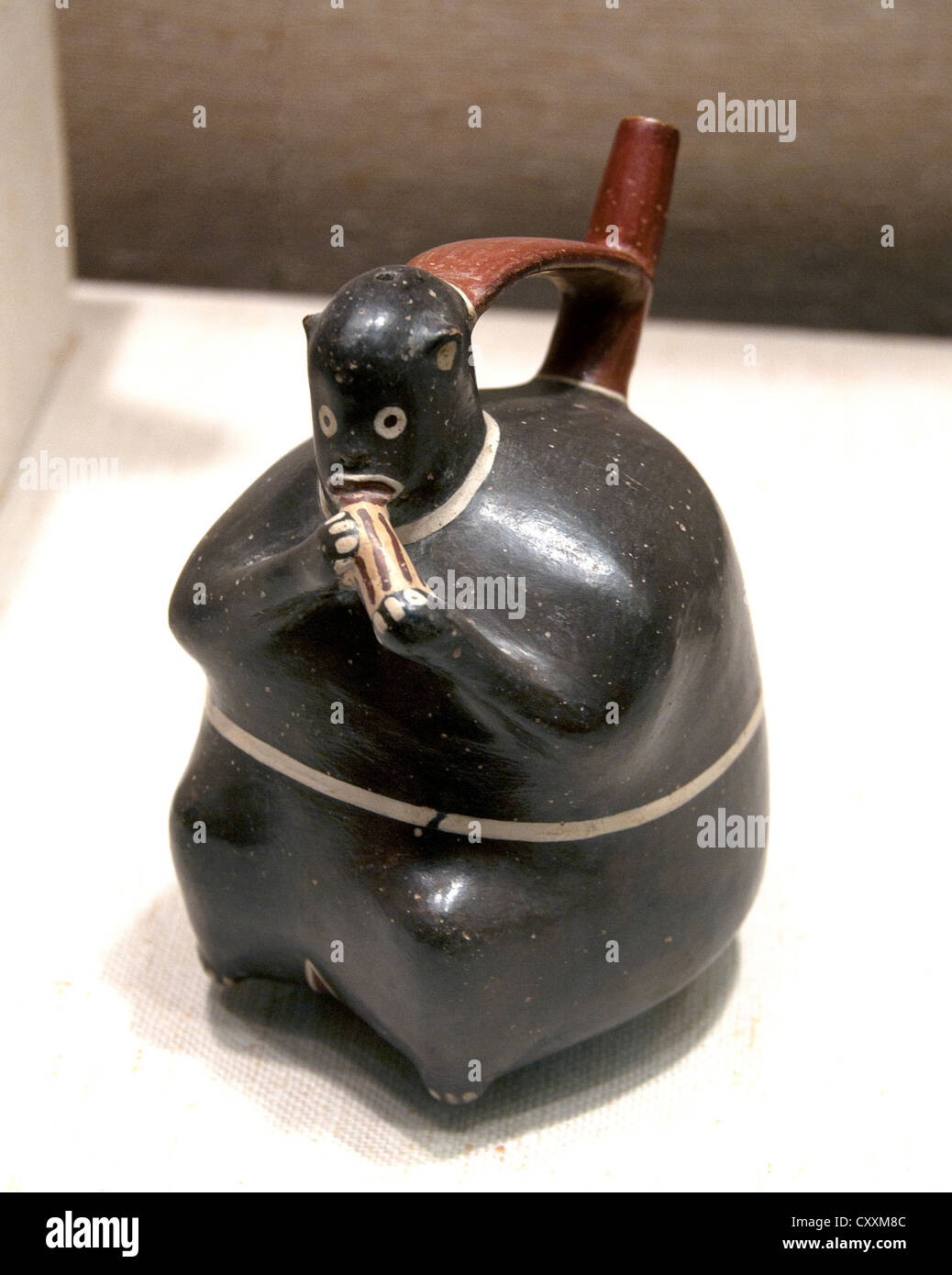 Monkey Bottle Peruvian Peru Nasca Wari 6th - 7th Century Ceramic Stock ...