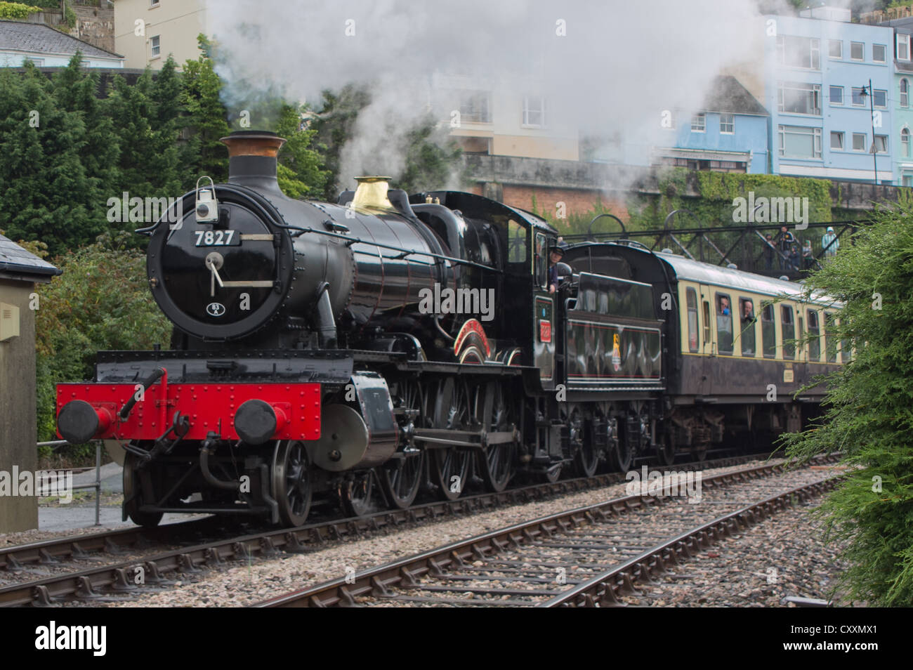 Manor Class Steam Locomotive 7827 Lydham Manor Stock Photo - Alamy