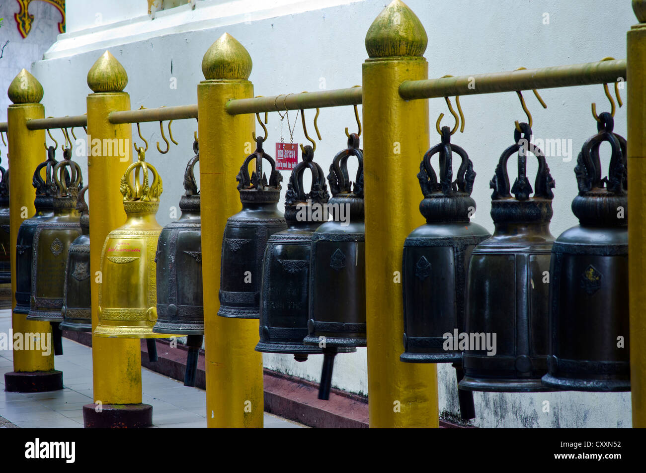 Prayer Bells at Wat Doi Suthep, Chiang Mai, Thailand, Asia Stock Photo ...