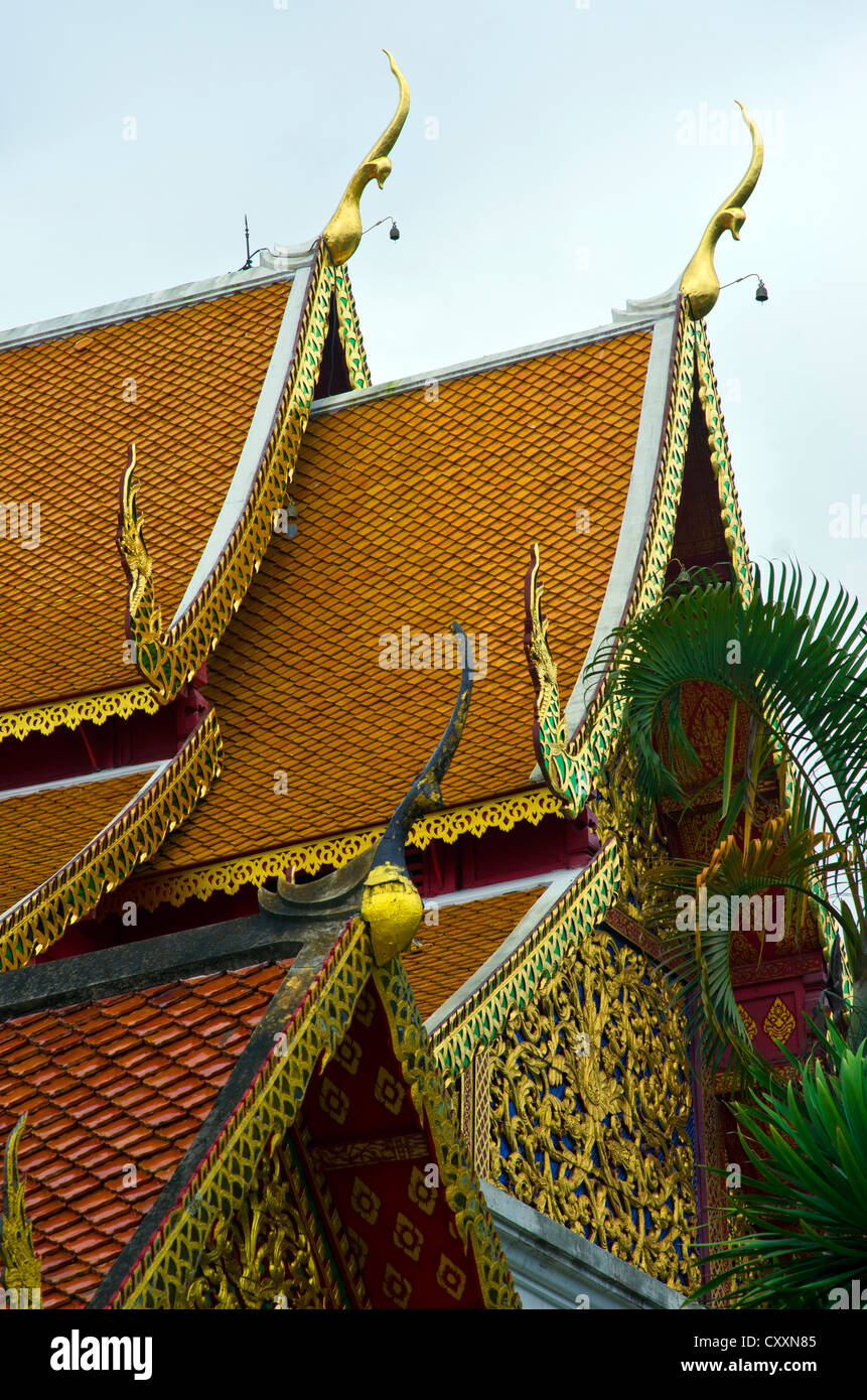 Temple details at Wat Doi Suthep, Chiang Mai, Thailand, Asia Stock ...