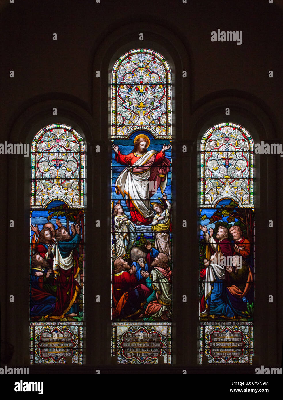 Stained Glass Windows St Peters Church London Colney Stock Photo - Alamy