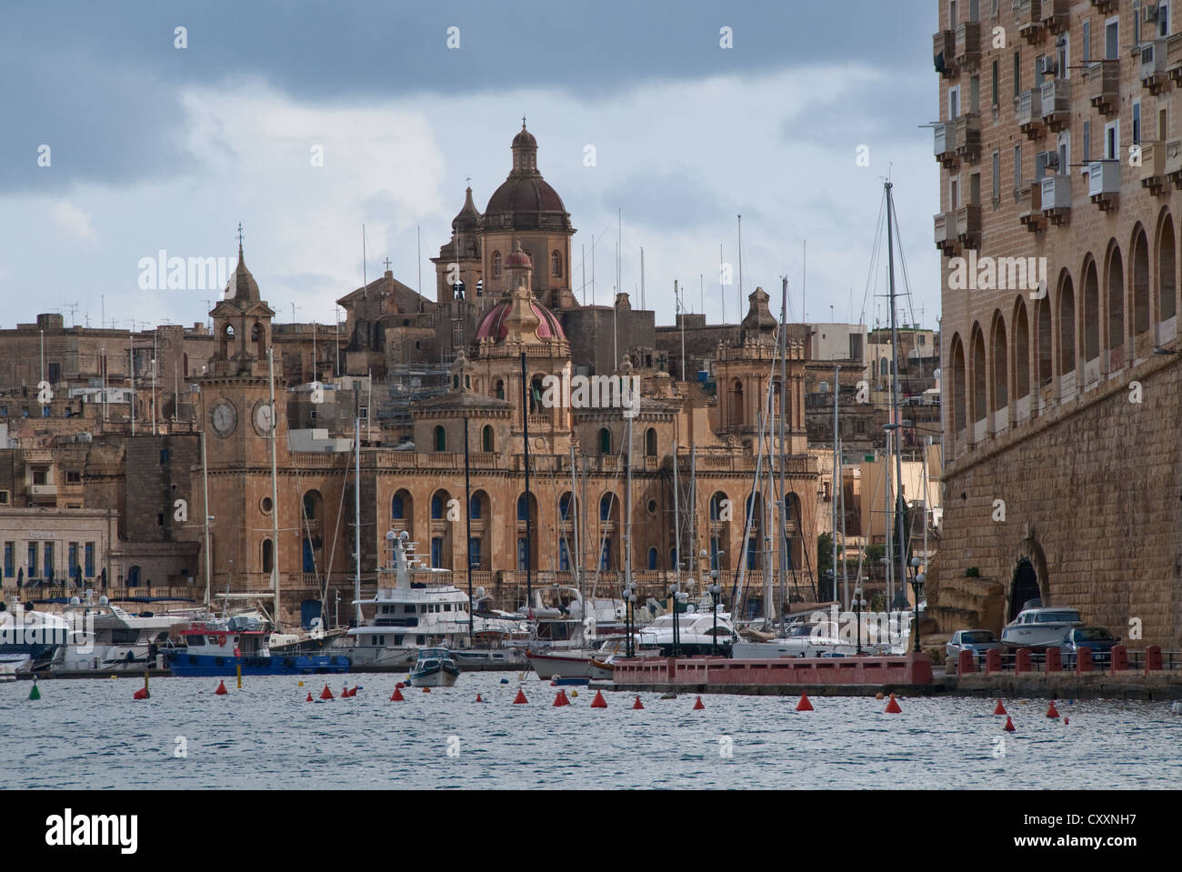 View of Vittoriosa and the National Maritime Museum from Dockyard Creek ...