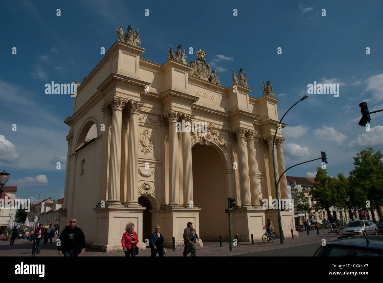 The Potsdam 'Brandenburger Tor' a town gate on Luisenplatz, in the ...