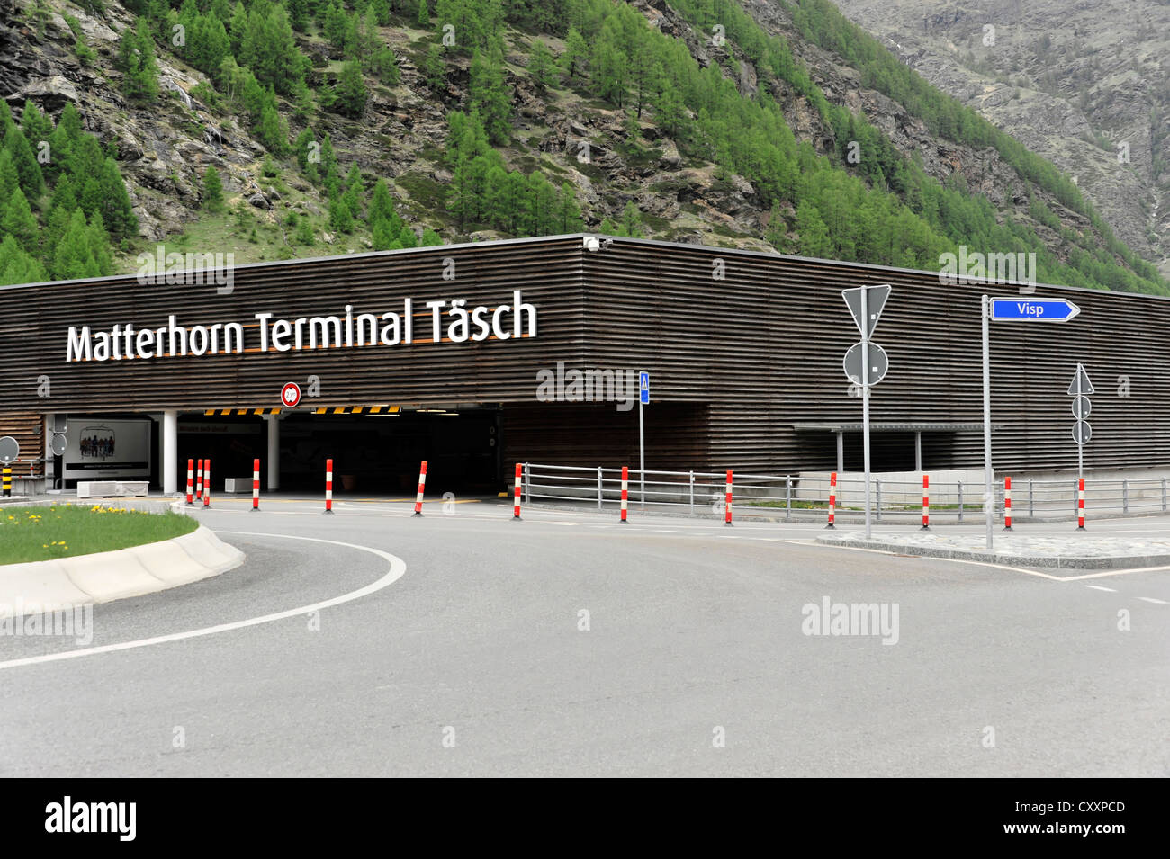 Matterhorn Terminal Taesch, parking structure in Taesch, Zermatt ...