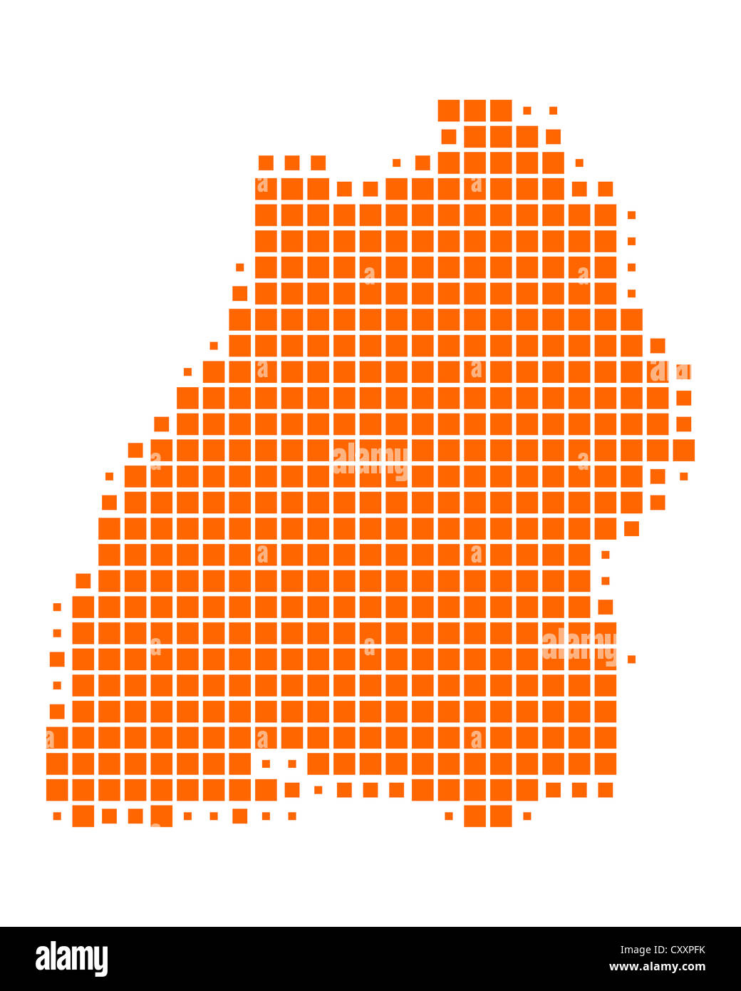 Map of Baden-Wuerttemberg Stock Photo - Alamy