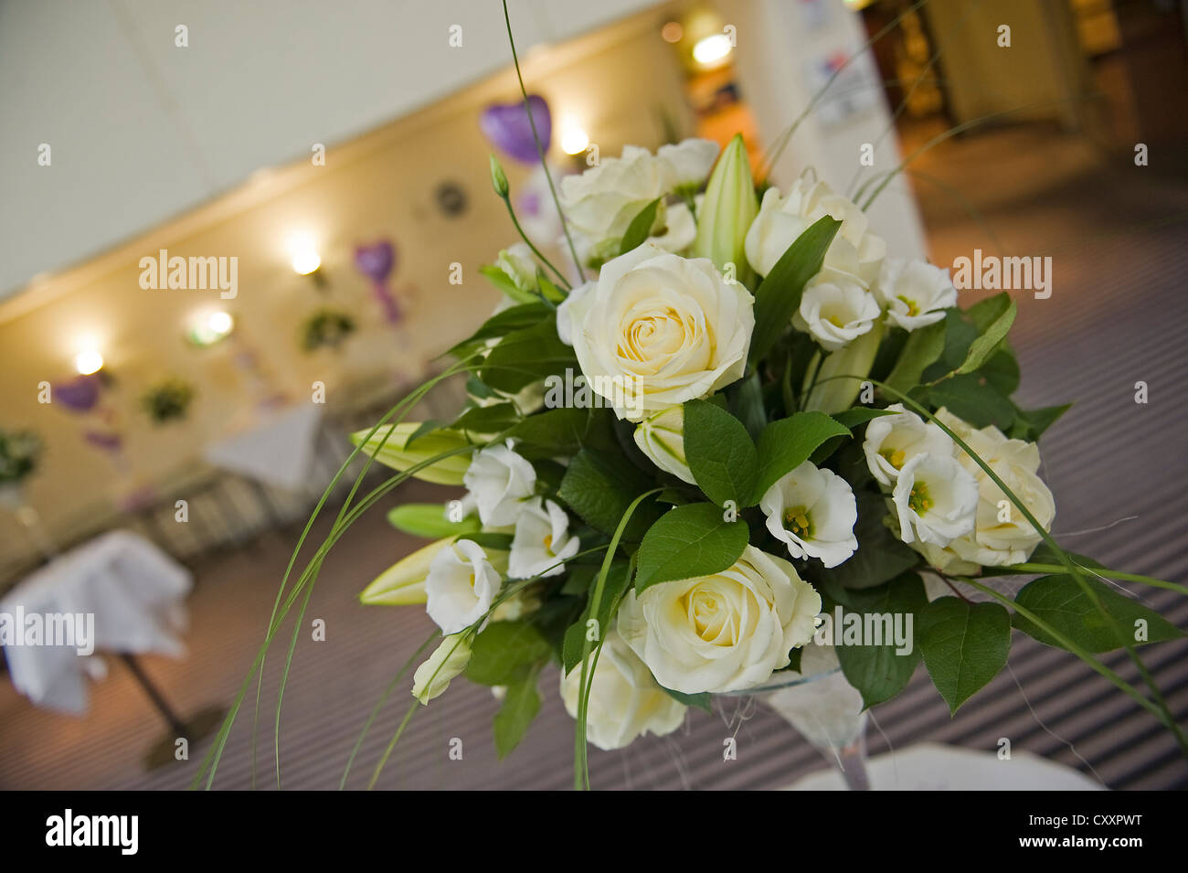 Yellow Flower Display Stock Photo - Alamy