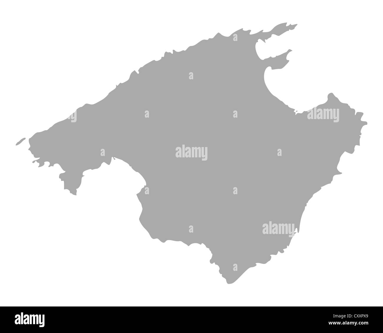 Map of Mallorca Stock Photo - Alamy