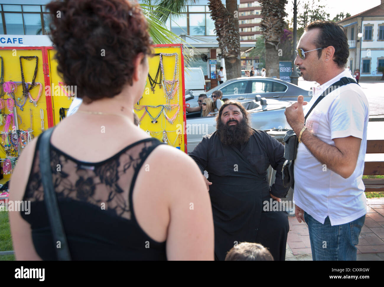 Market in Larnaca with traditional and modern dressed people Stock ...
