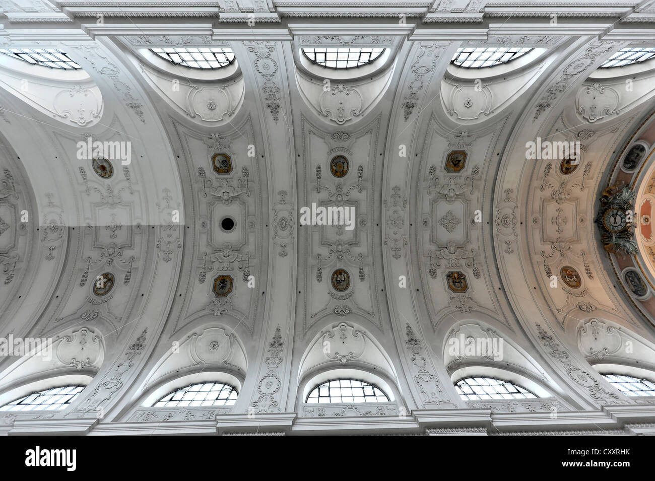 Ceiling, arched ceiling, basilica and pilgrimage church of St. Anna ...