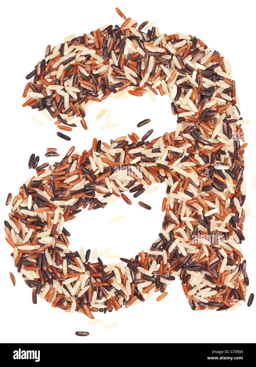 a,Alphabet from Organic Whole grain Rice Stock Photo - Alamy