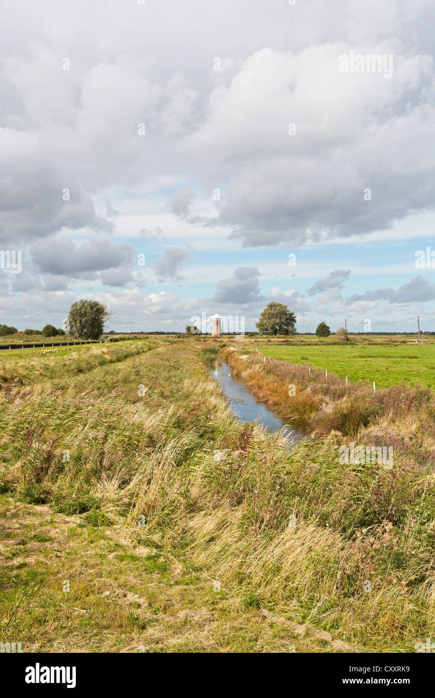 Norfolk West Somerton drainage windmill Stock Photo - Alamy
